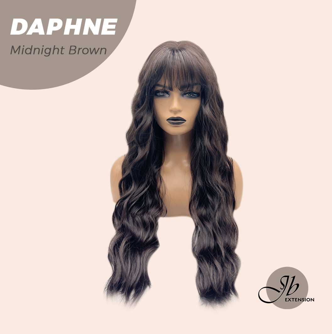JBEXTENSION 29 Inches Long Body Wave Midnight Brown(Black/Brown) Wig W ...