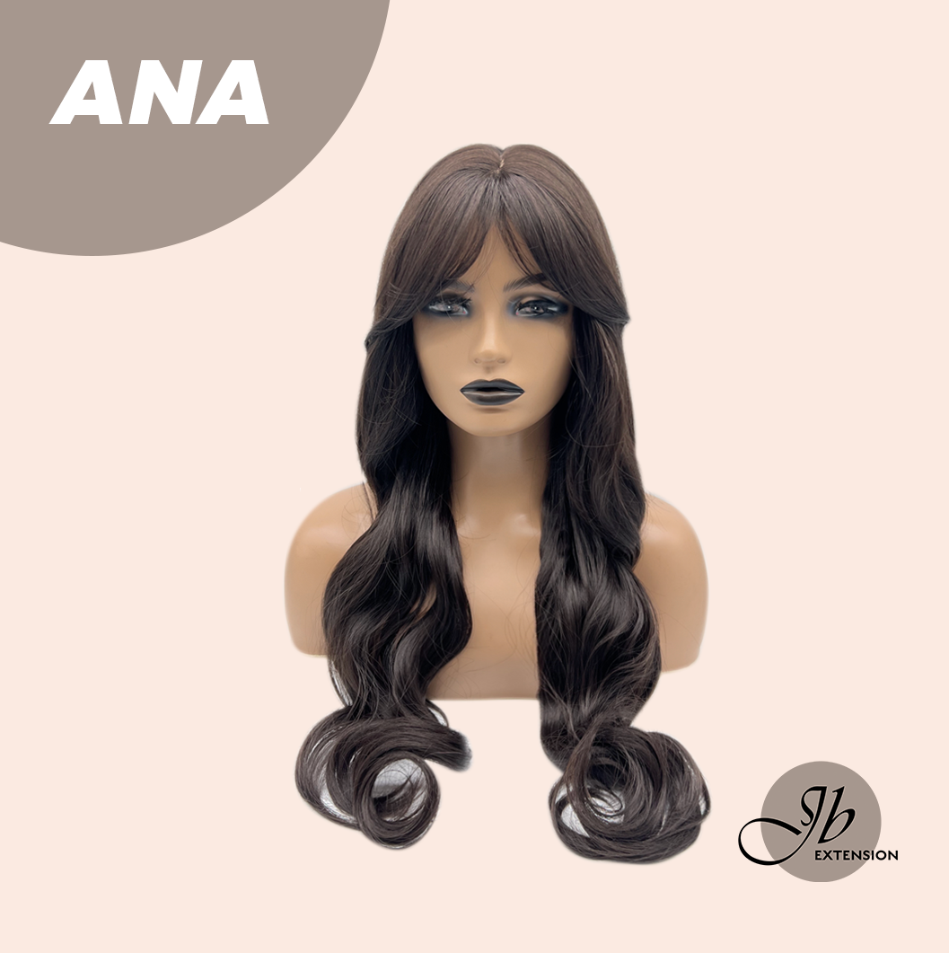 JBEXTENSION 27 Inches Long Curly Midnight Brown( Black/Brown) Wig with ...