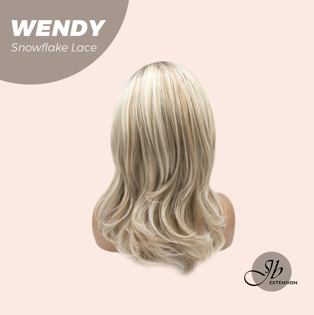 JBEXTENSION 18 Inches Mix Blonde Curly Pre-Cut Side Part Snowflake Lac ...