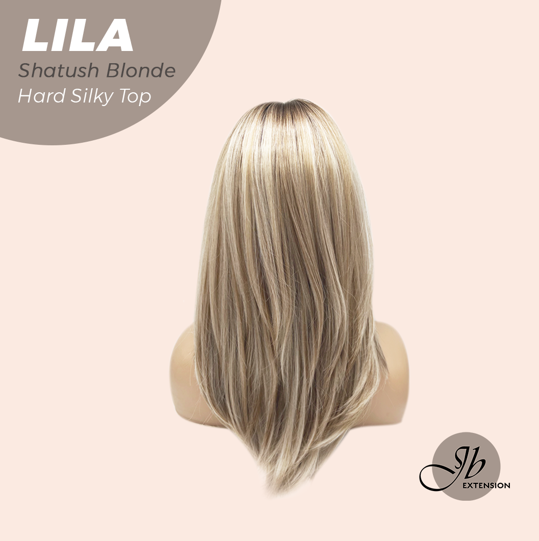 JBEXTENSION 20 Inches Scalpiana Shatush Blonde Wolf Cut 3.5X4 Hard Sil ...