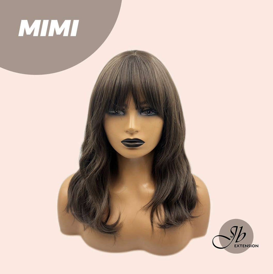 JBEXTENSION 18 Inches Cold Brown Body Wave With Full Bangs Wig MIMI ...